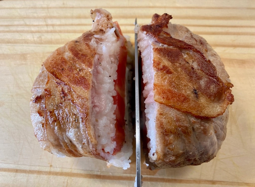 Camp eats: We try making an “Italian-style” meat-wrapped onigiri for a ...