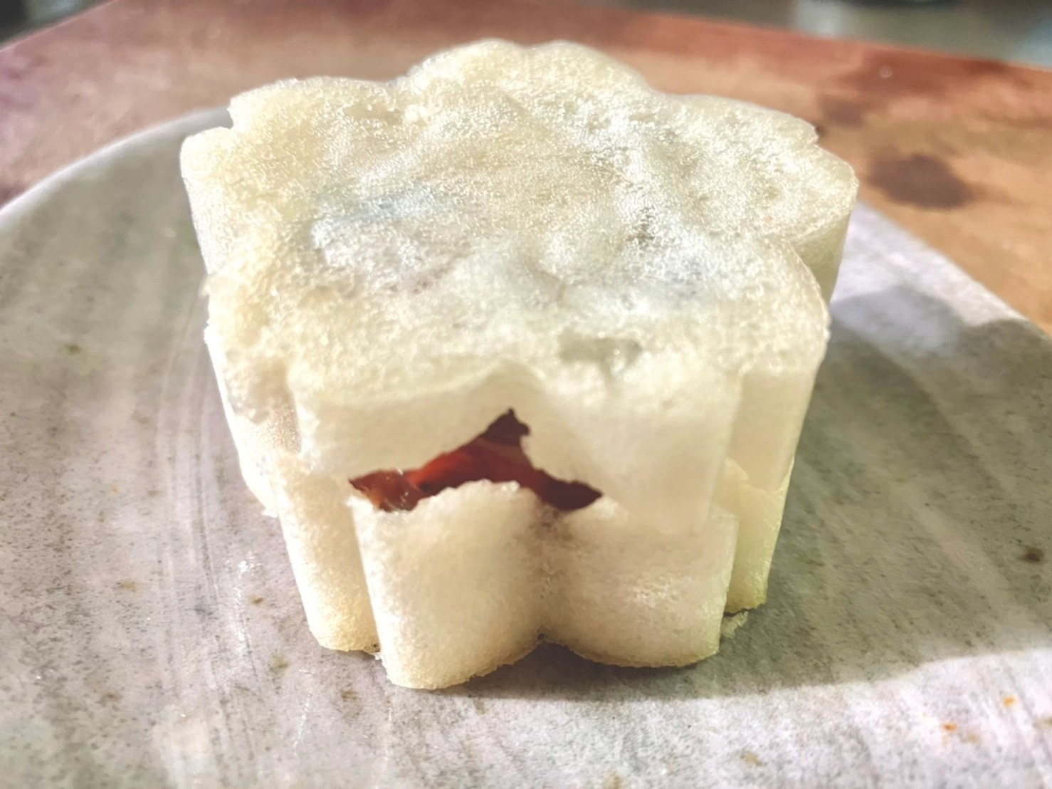 We made hanamaru monaka, a traditional Japanese sweet loved by ...