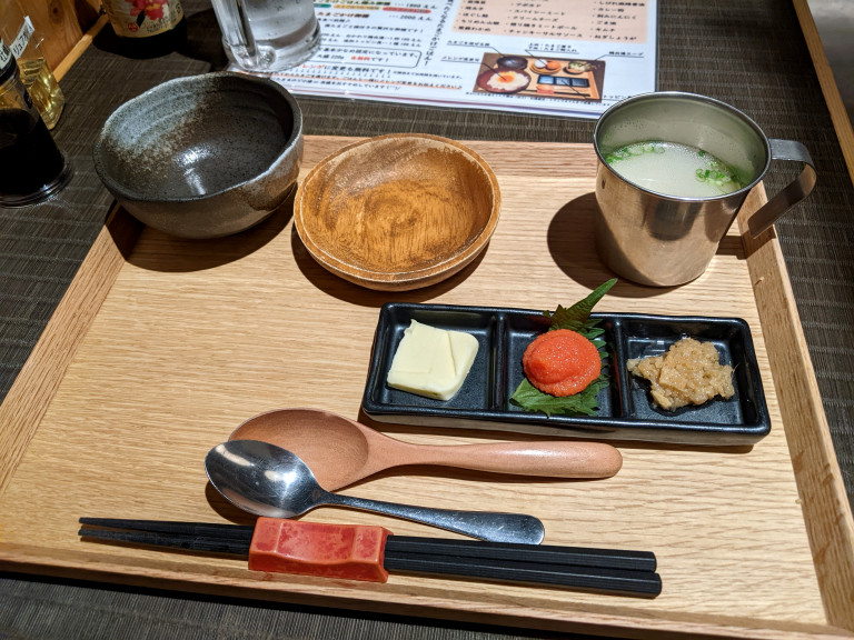 We found the prettiest TKG ever at a restaurant specializing in raw ...