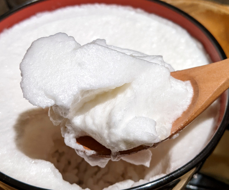 We found the prettiest TKG ever at a restaurant specializing in raw ...