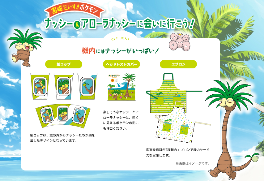 Exeggutor airplanes taking off from Solaseed Air in Miyazaki Prefecture ...