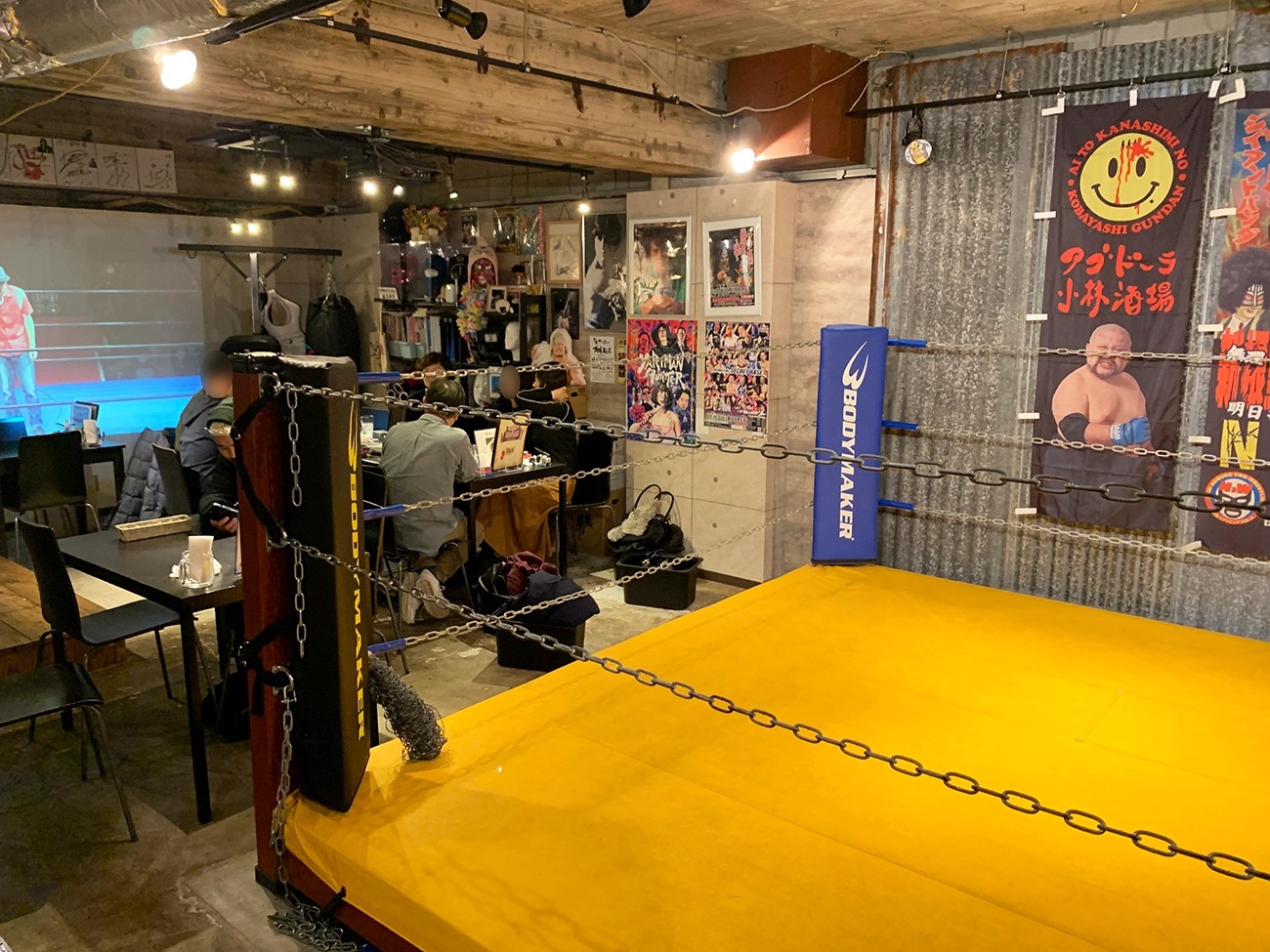 Why is there a wrestling ring in the Underground Arena fighting bar in ...