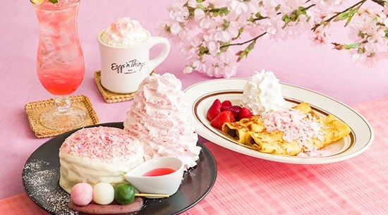 Hawaiian pancake chain Eggs n’ Things brings sakura pancakes to its ...