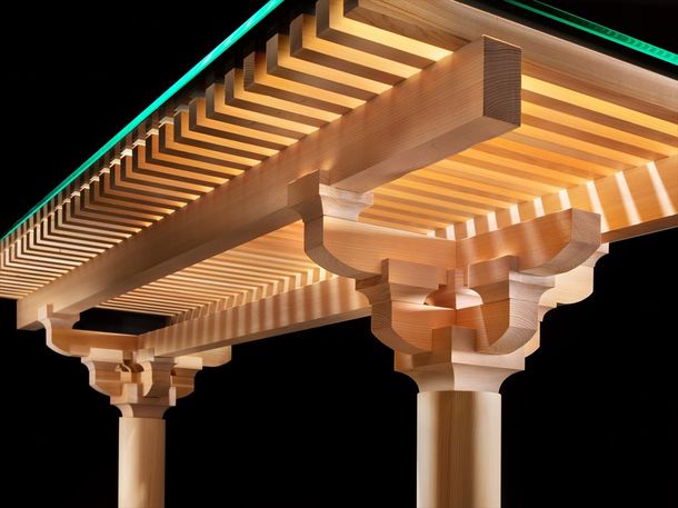 Japanese rokushigake temple architecture for your living room: The no ...