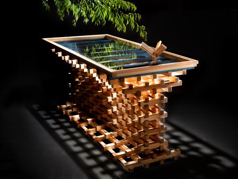 Japanese rokushigake temple architecture for your living room: The no ...