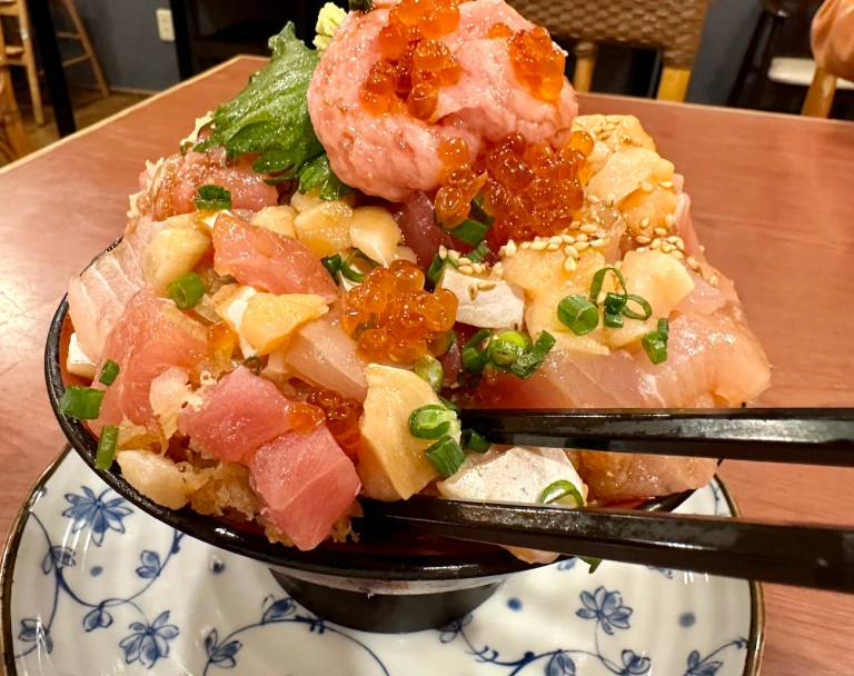 We visit a “harbor” in Saitama where we eat an enormous bowl of fresh ...