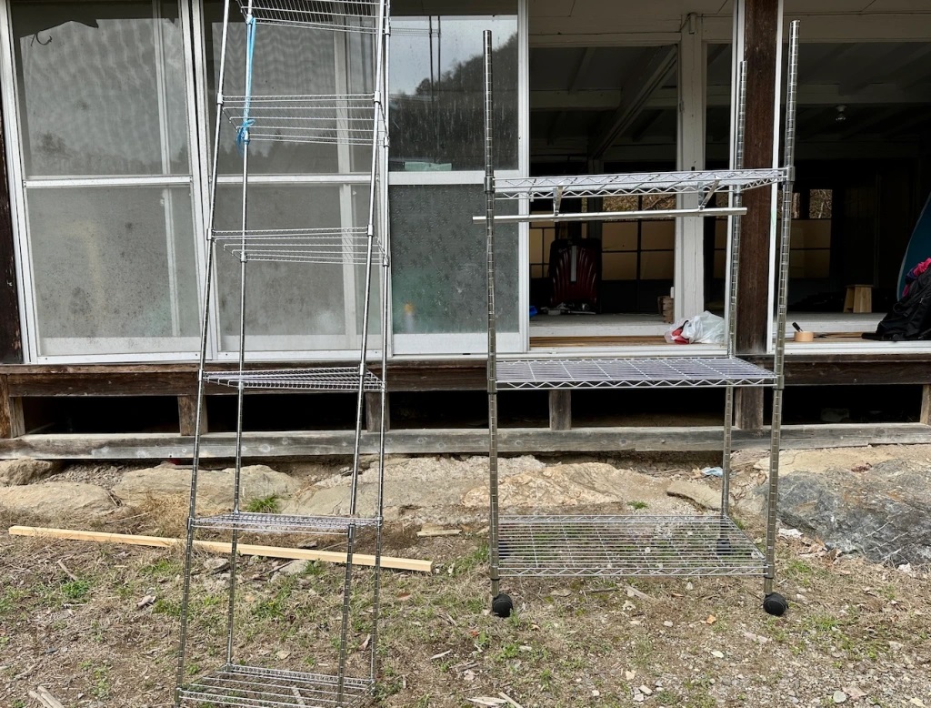 We built a steel rack taller than our crazy cheap country Japanese ...