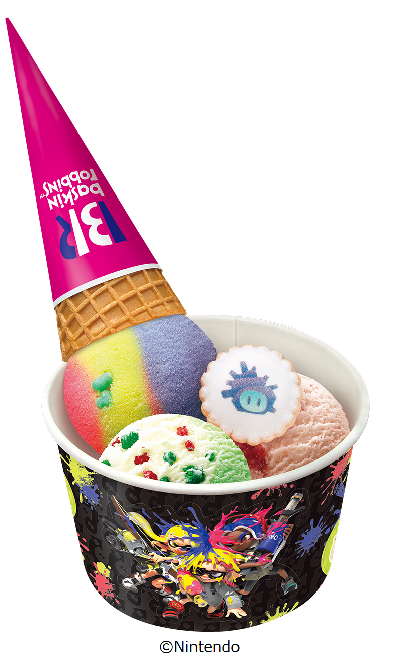 Ice cream cakes splattered in ink marks Splatoon’s return to Baskin ...