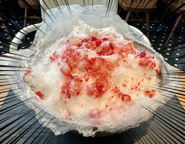 Intersect by Lexus Tokyo serves a shaved ice dessert that requires ...