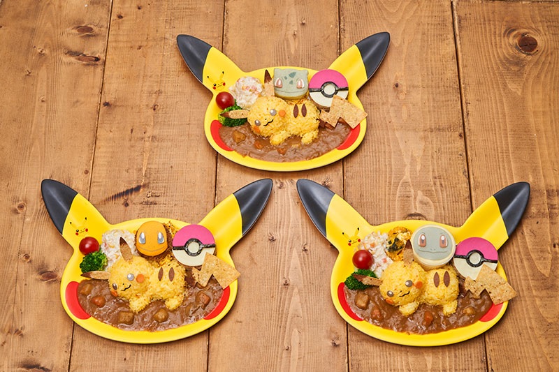 Whole-Pikachu curry plates with Gen 1 starter buddies coming to Pokémon ...