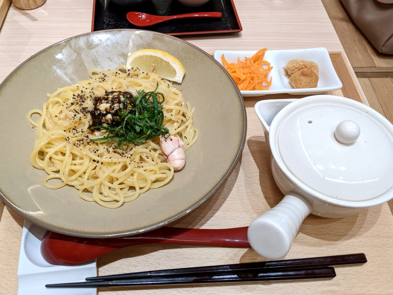 We eat at a brand new pasta shop with all-you-can-eat tofu run by one ...