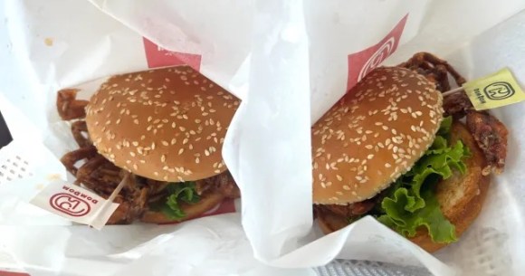 Two Japanese burgers contain whole crab, but which one is best ...