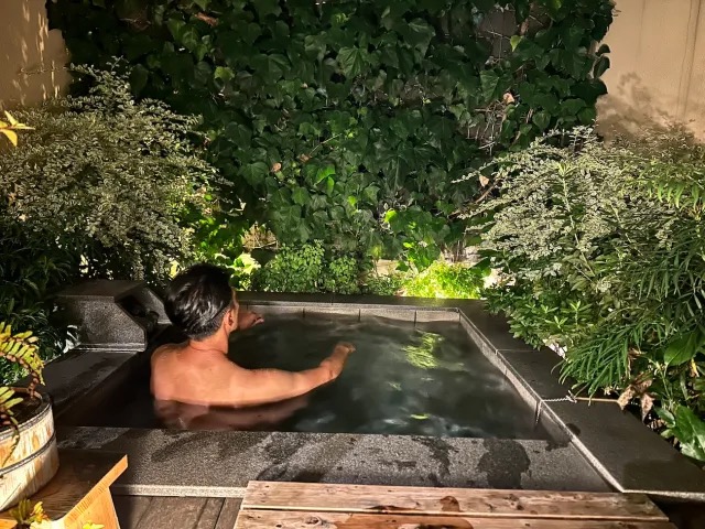 Private open-air bath is the crowning gem at this Japanese-style hotel ...