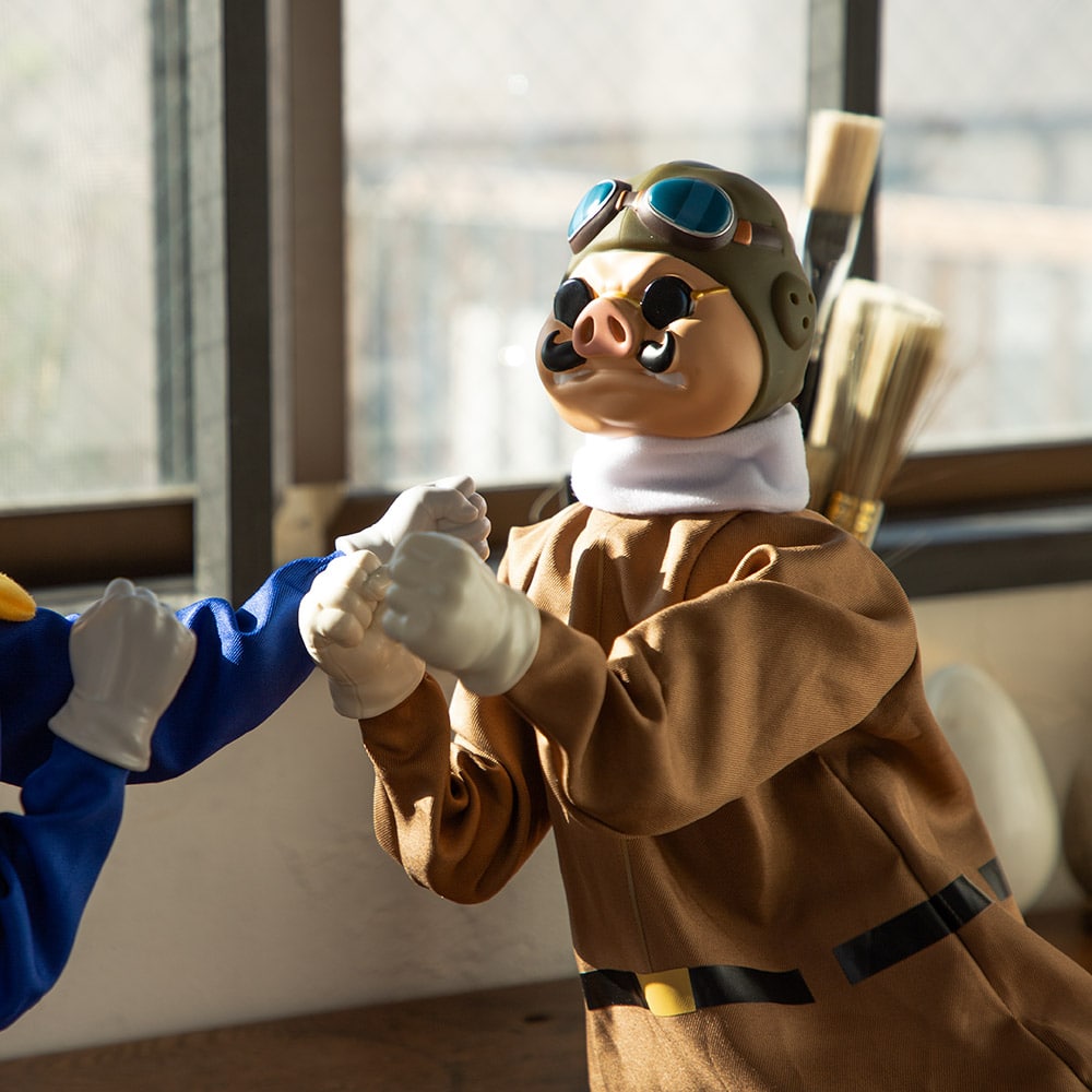 Porco Rosso punching puppets bring anime rivalry to life in beautiful ...