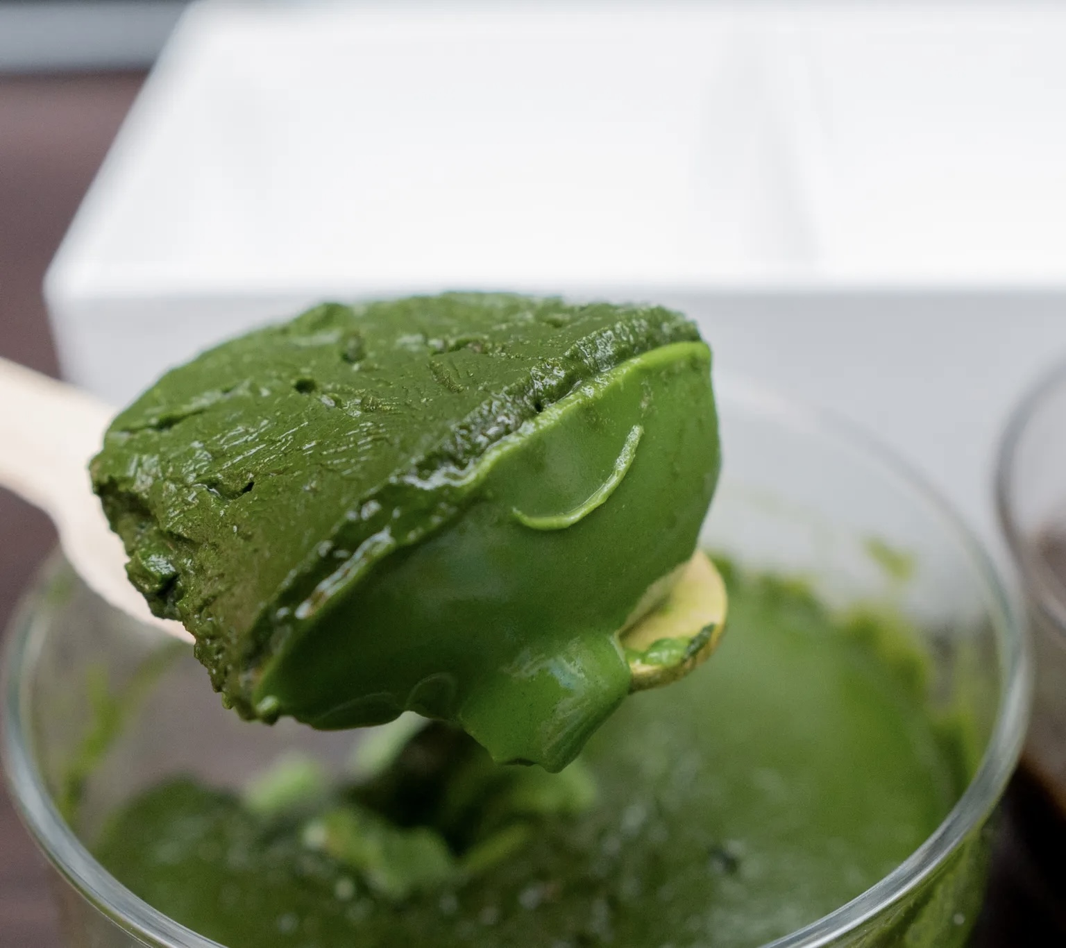 Matcha strawberry daifuku from Hatoya really lets the green tea shine in more ways than one ...