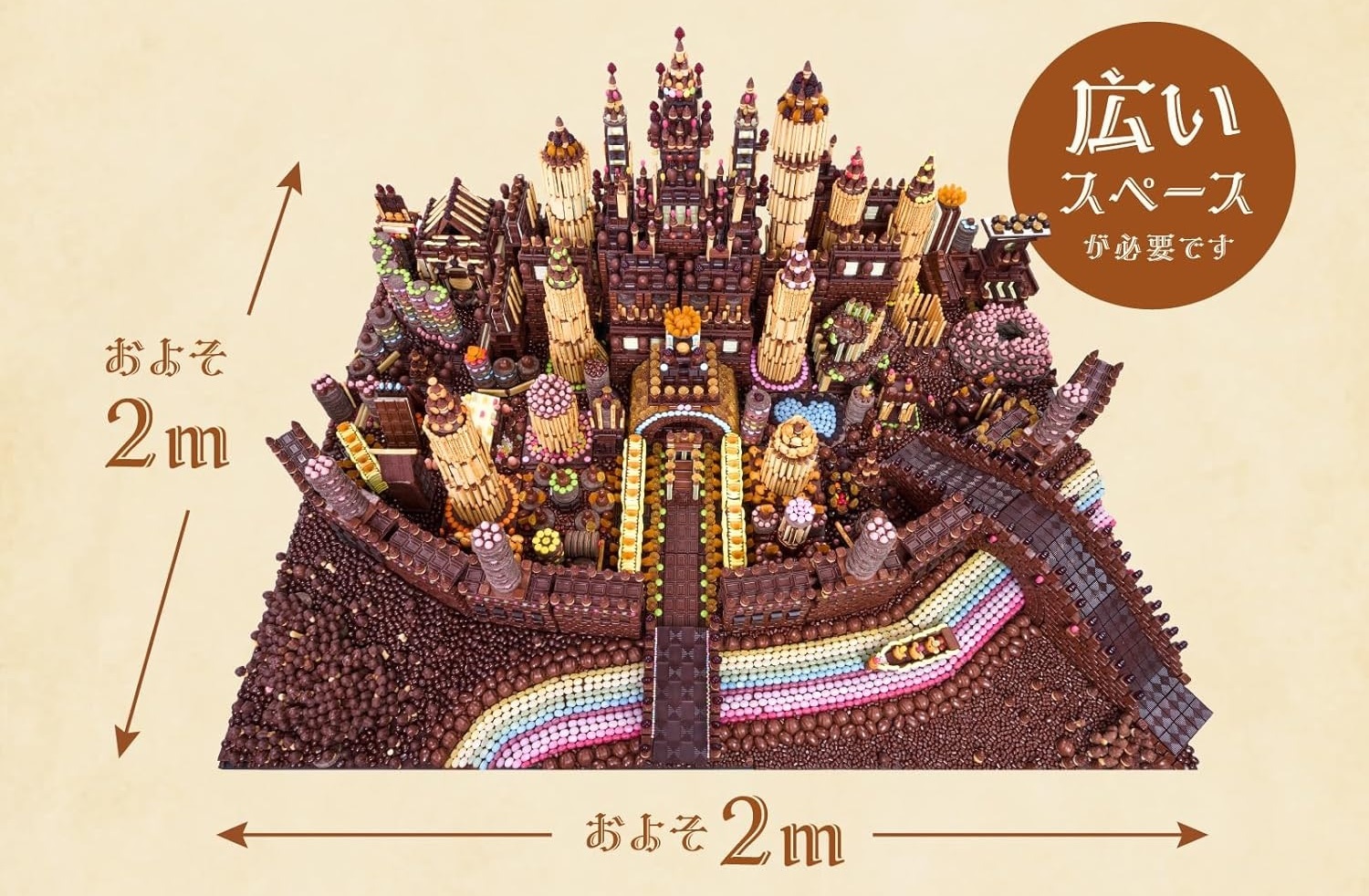 21.5-square foot, 272,200-yen build-it-yourself chocolate castle set ...