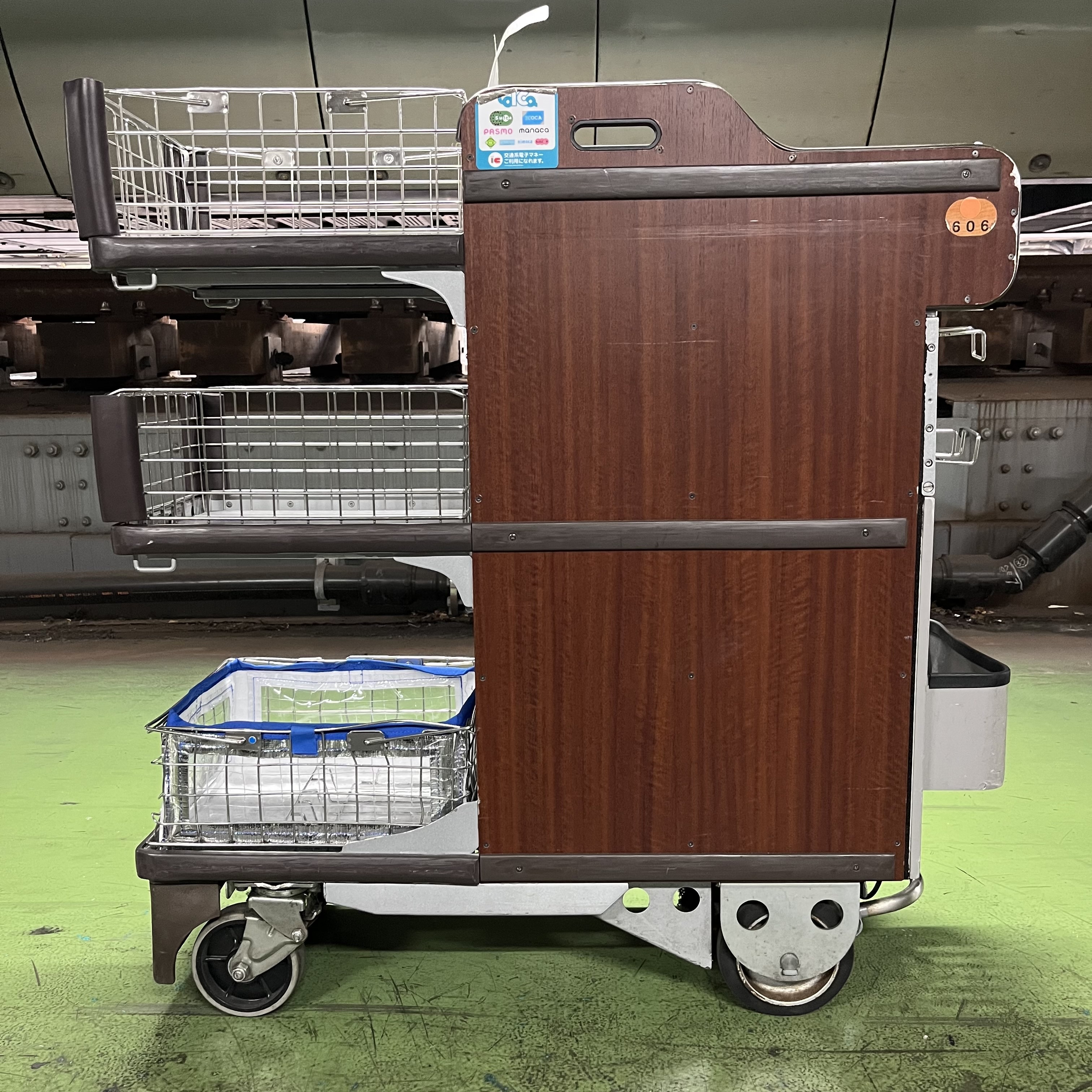 Potentially dirty and broken used Shinkansen food/beverage carts on ...