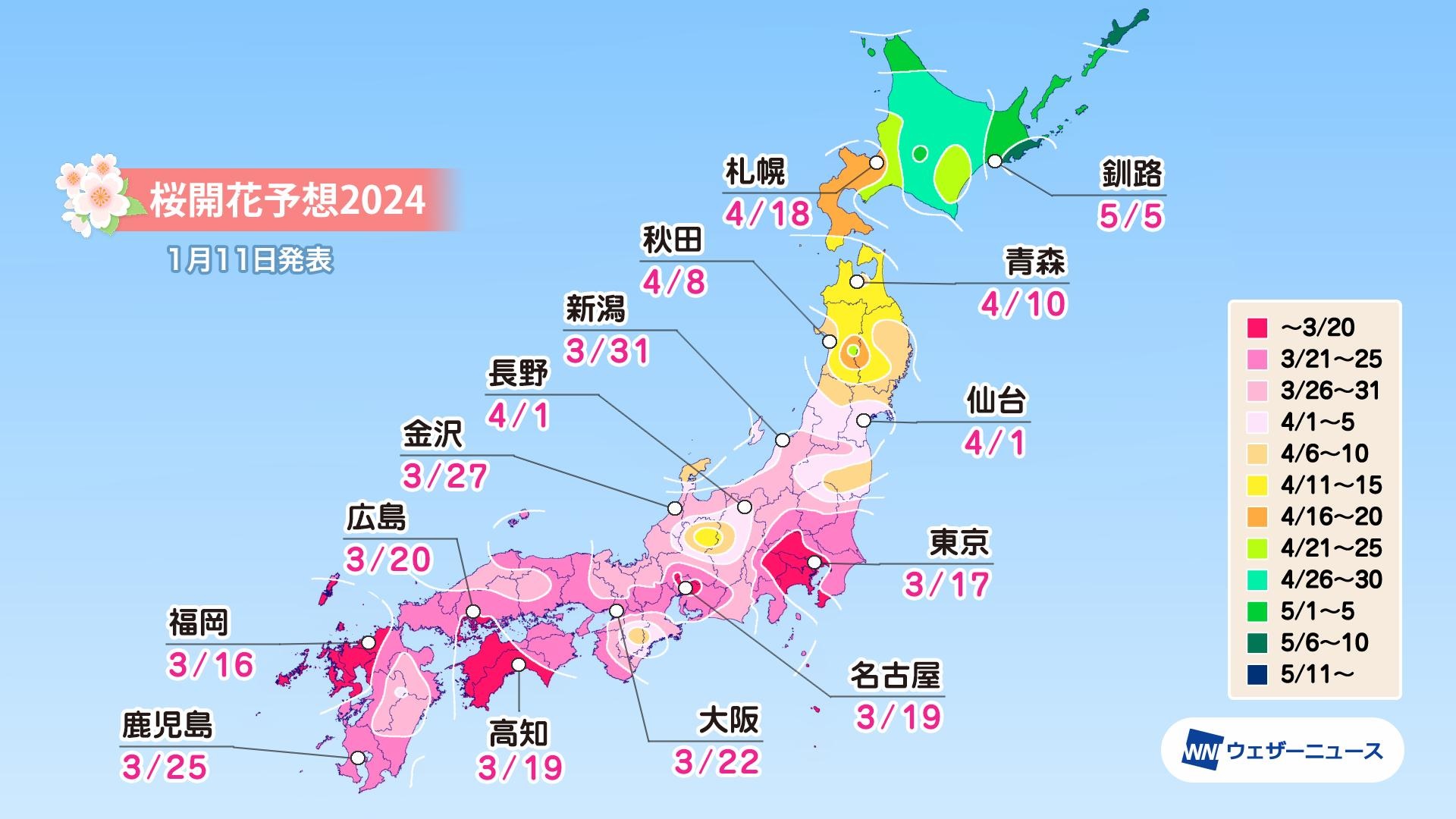 Super-detailed cherry blossom forecast maps show early arrival for ...