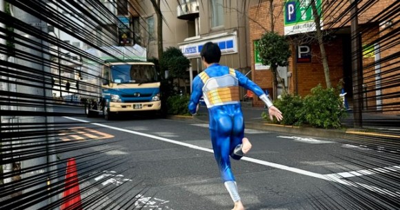 We order an amazing Vegeta battle armor suit and dash down the street ...