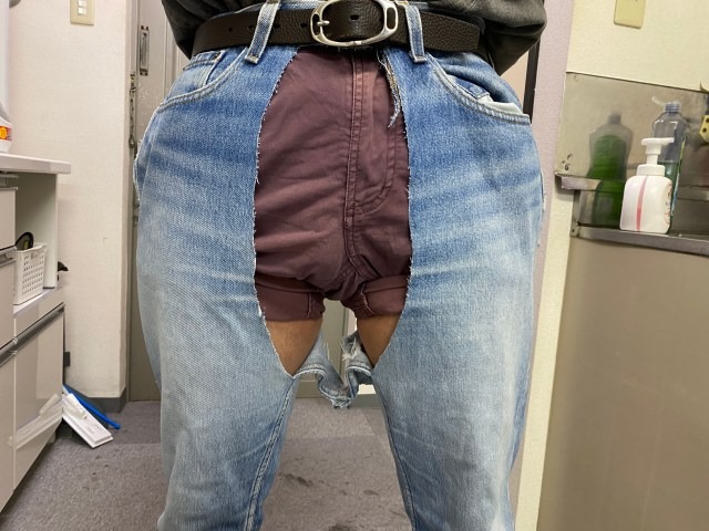 We save money on crotchless jeans from Japanese brand Beams by making ...
