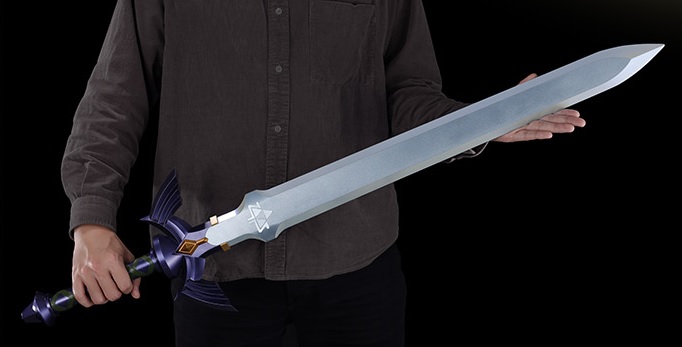 Life-size vibrating Legend of Zelda Master Sword for sale from Nintendo ...