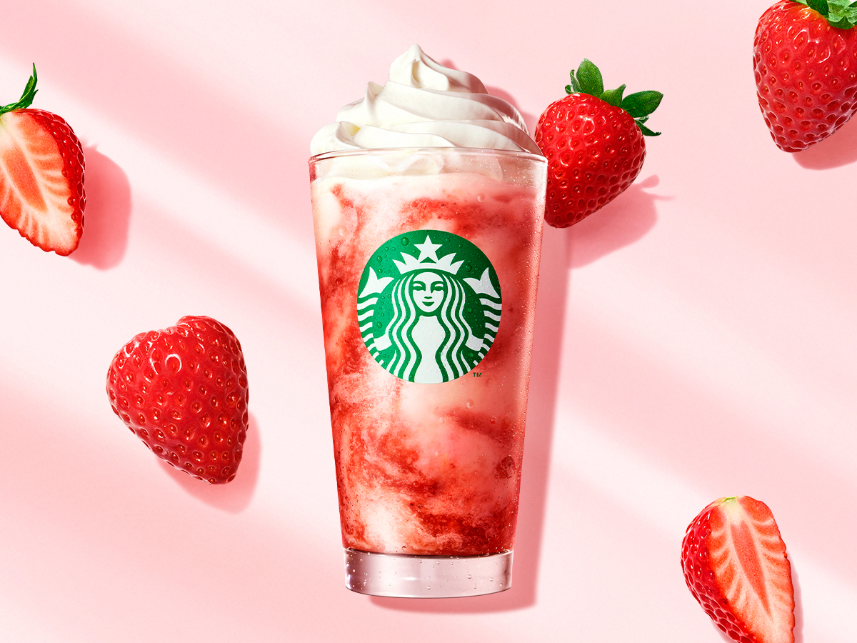 Starbucks Japan adds a Love and Peach Frappuccino to its menu for a ...