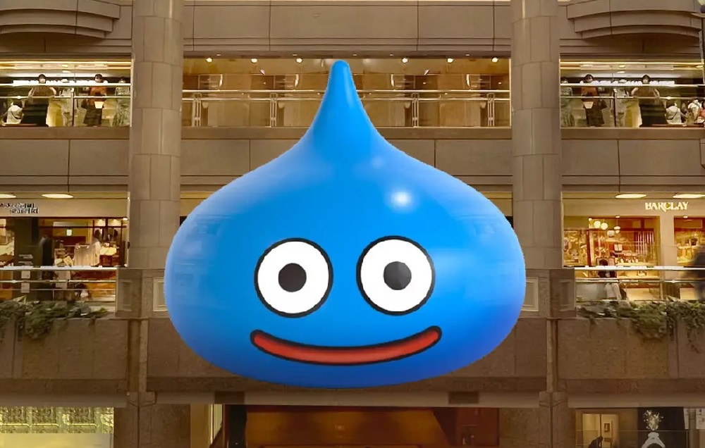 Giant, paint-your-own Slimes appear as part of Dragon Quest public art ...