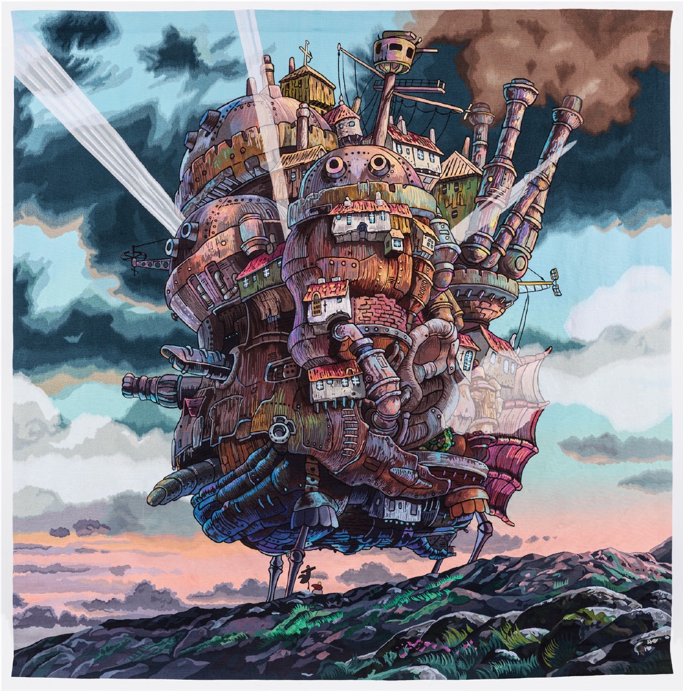Studio Ghibli’s Howl’s Moving Castle tapestry unveiled in Japan for ...