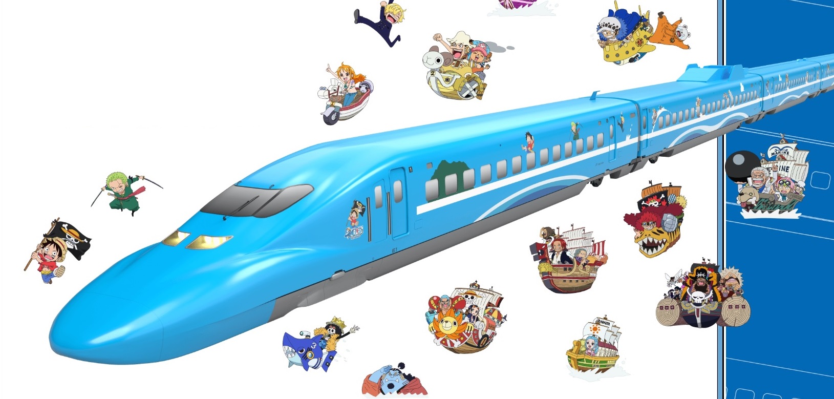 One Piece Shinkansen bullet trains set to speed to adventure in Japan ...