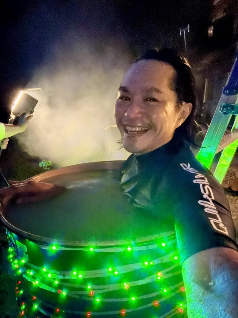 Creating an open-air hot spring bath (without a hot spring) at our ...