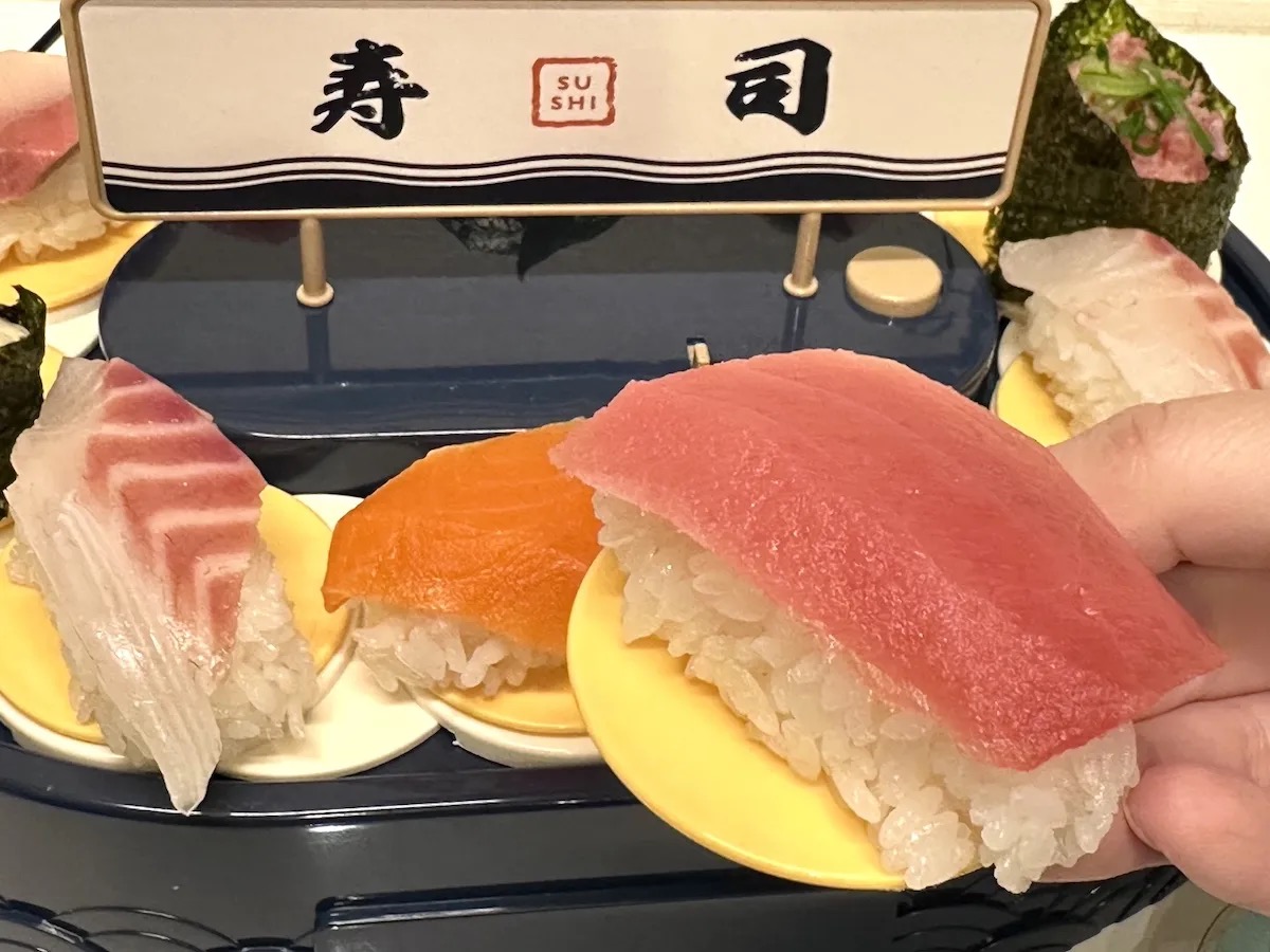 Electric conveyor belt sushi kit brings the fun of a revolving sushi ...