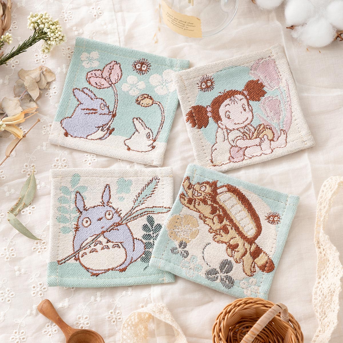 Classy and cute, Ghibli cloth coasters are here in time for autumn tea ...