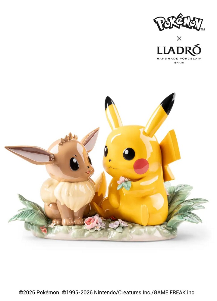 Pikachu and Eevee become handmade Lladró porcelain sculptures to ...