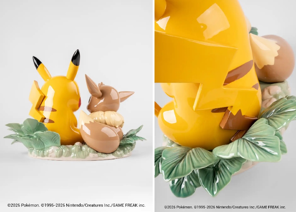 Pikachu and Eevee become handmade Lladró porcelain sculptures to ...